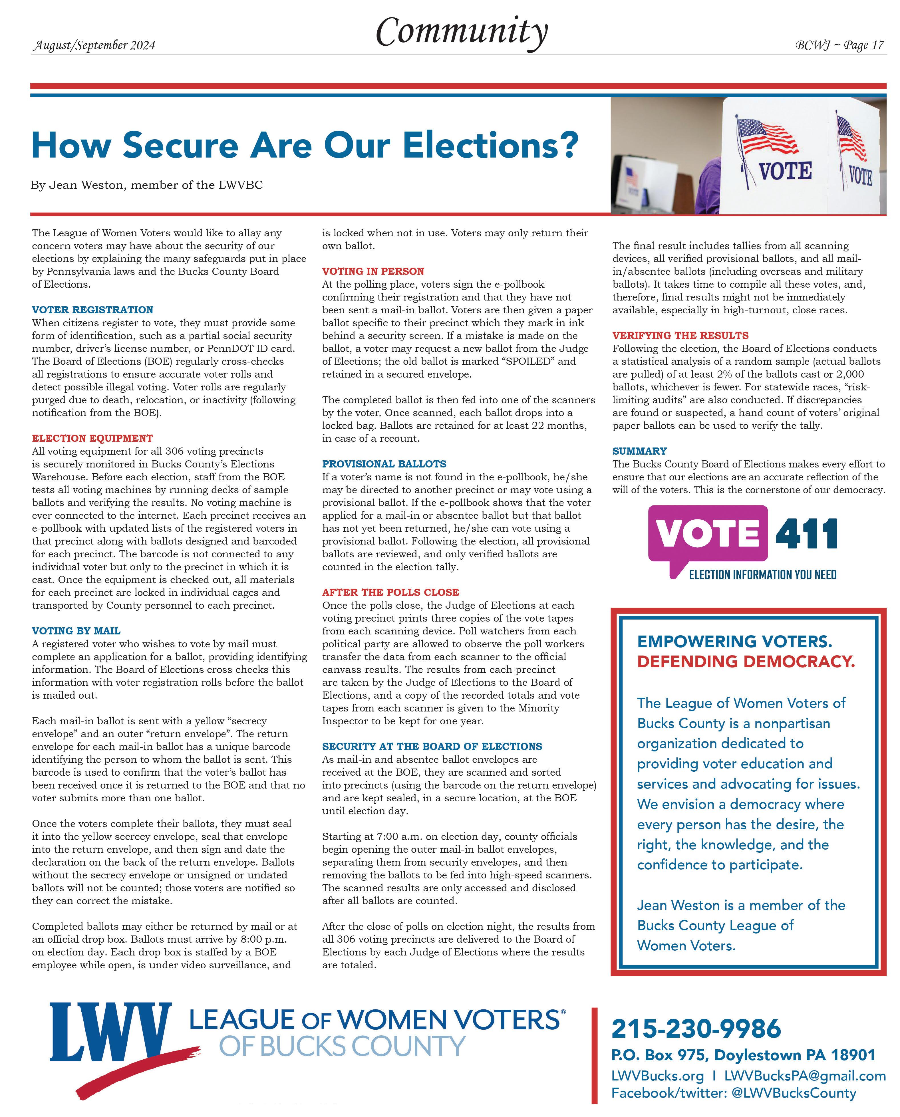 How Secure Are Our Elections? | MyLO